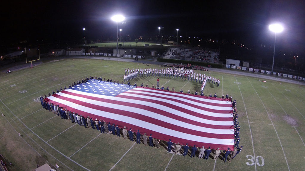 50’ x 100′ – Satellite High School | Giant American Flags – Giant USA Flags